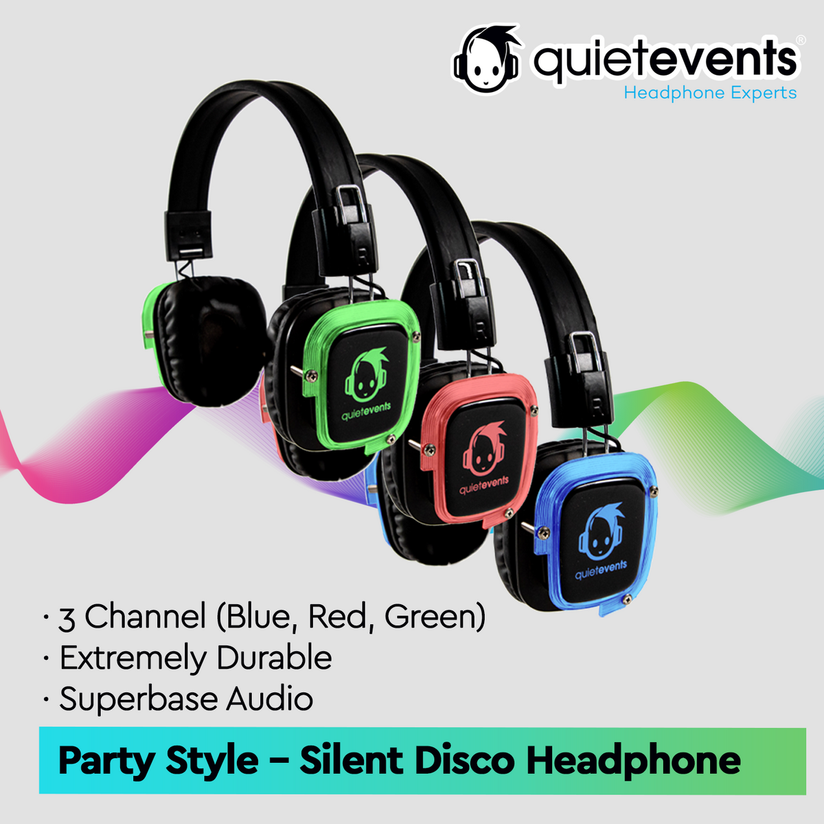 Silent Disco Headphones – Quiet Events Silent Disco