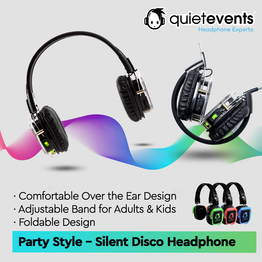 Silent Disco Headphones – Quiet Events Silent Disco