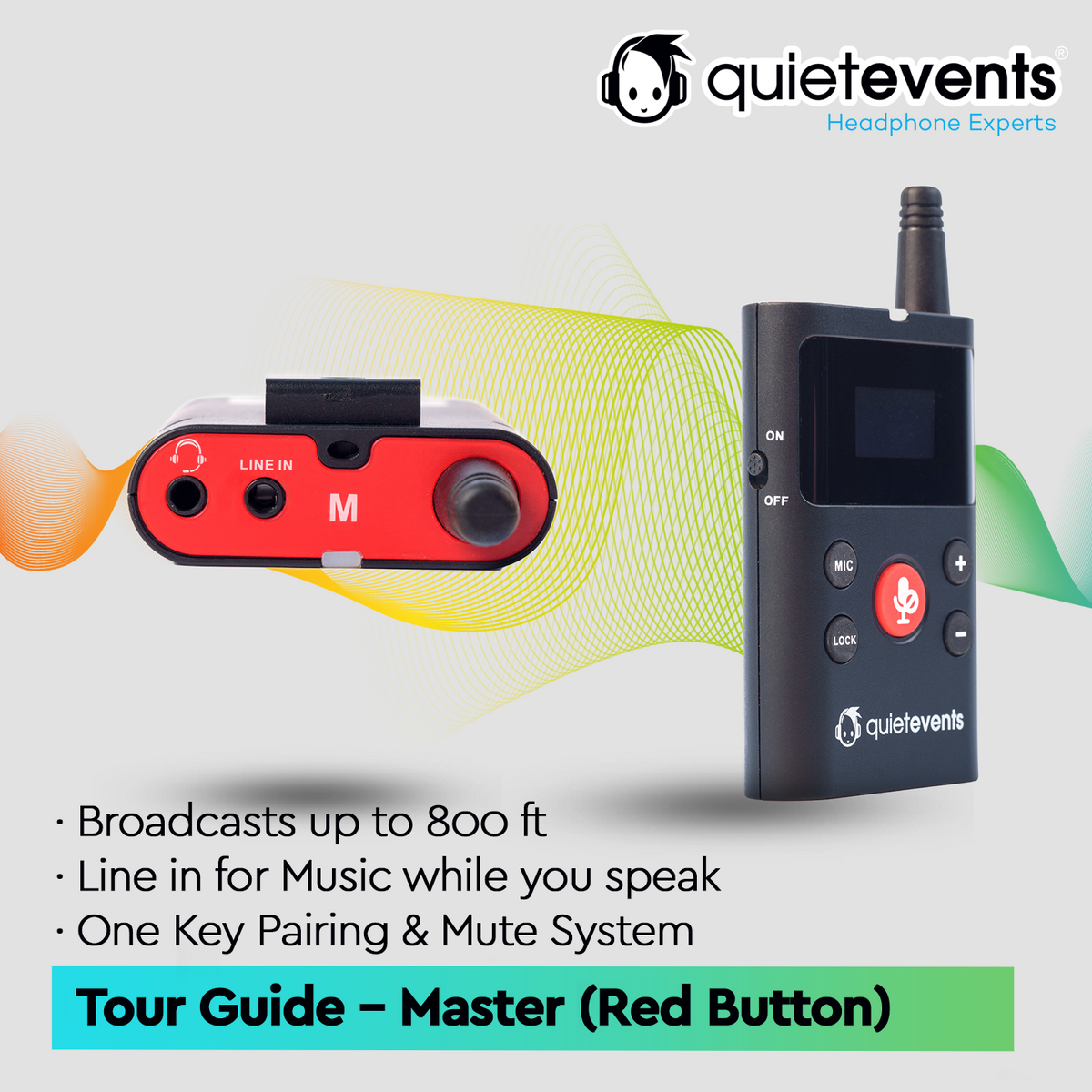 2 Way Tour Guide – Master (25CH) – Quiet Events Silent Disco
